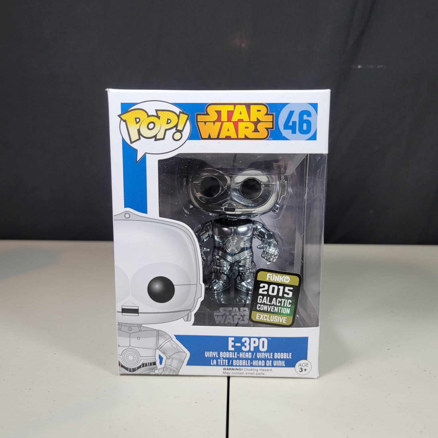 Funko Pop E-3PO #46 (Chrome) Galactic Convention Exclusive – Roll for Loot